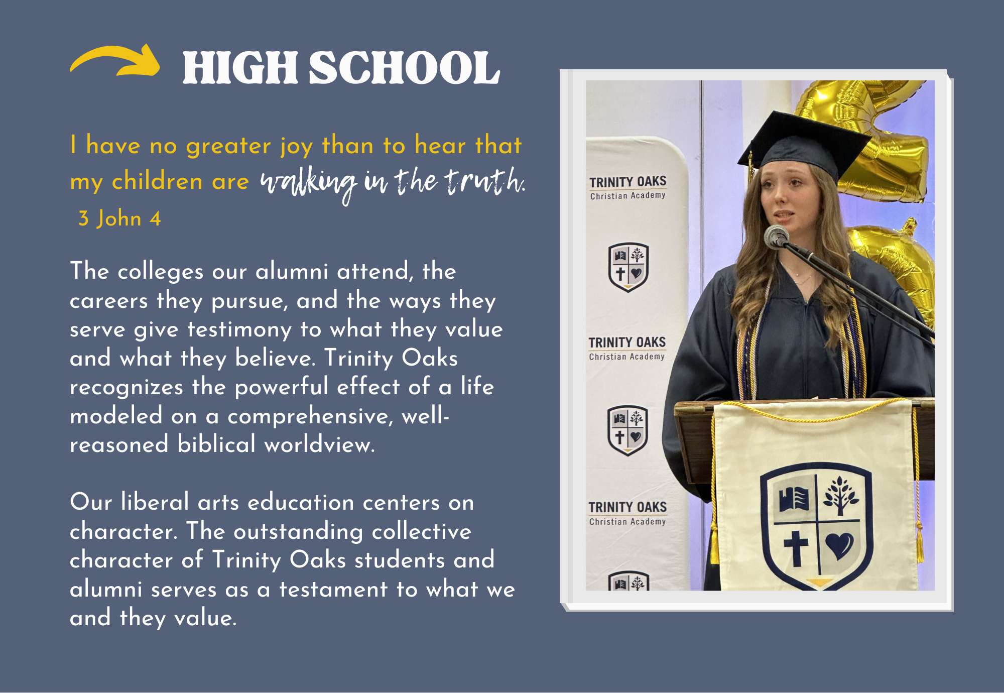 High School - Trinity Oaks Christian Academy